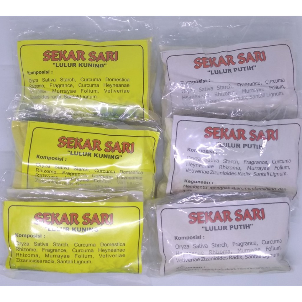 Jual Lulur SEKAR SARI PUTIH/KUNING, lulur solo (10 bungkus) | Shopee ...