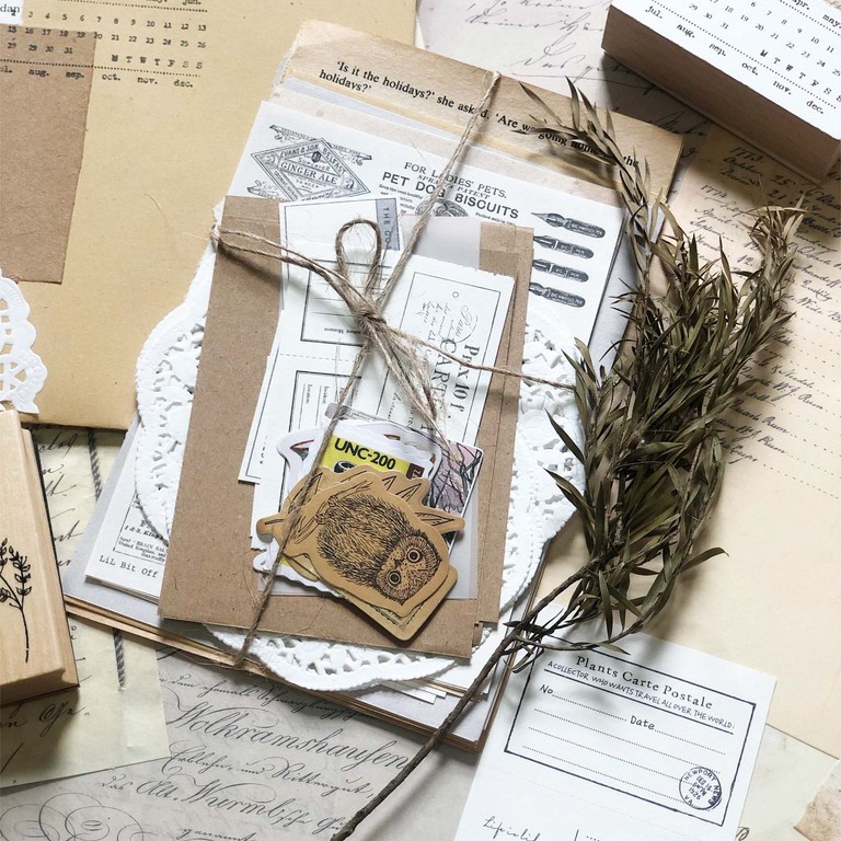 Jual Journal Kit 50pcs Journal Mini Kit Vintage Bujo Journaling Vintage ...