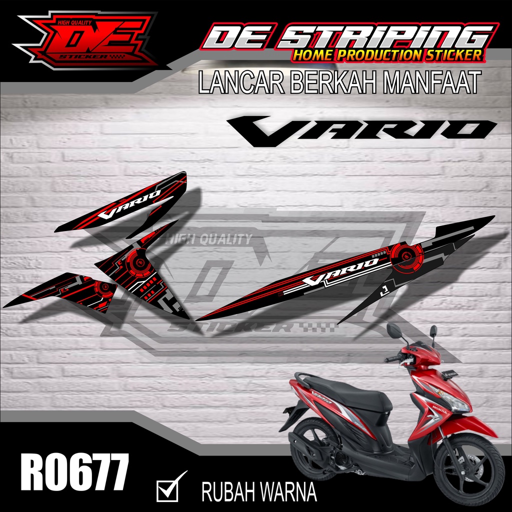Jual Striping Variasi Motor Vario Cw 110 Fi Motif Balap Keren SemiFull R0677 | Shopee Indonesia