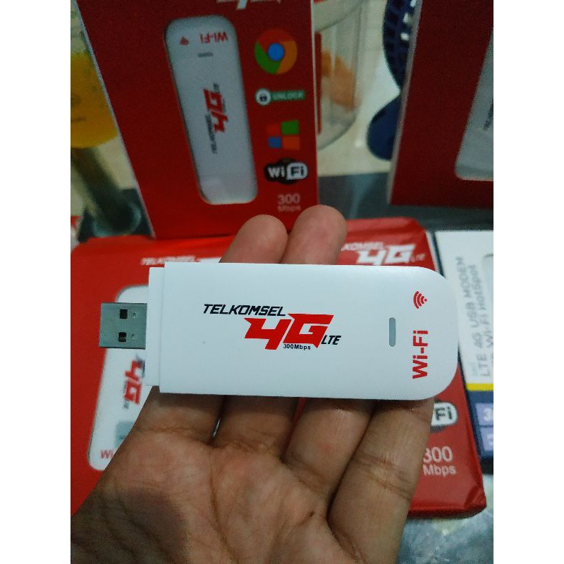 Jual Modem WiFi USB Telkomsel Unlock All Operator 4G 300Mbps | Shopee ...