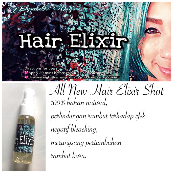 Jual rambut-styling-produk- hair elixir shot - pelindung rambut dari ...