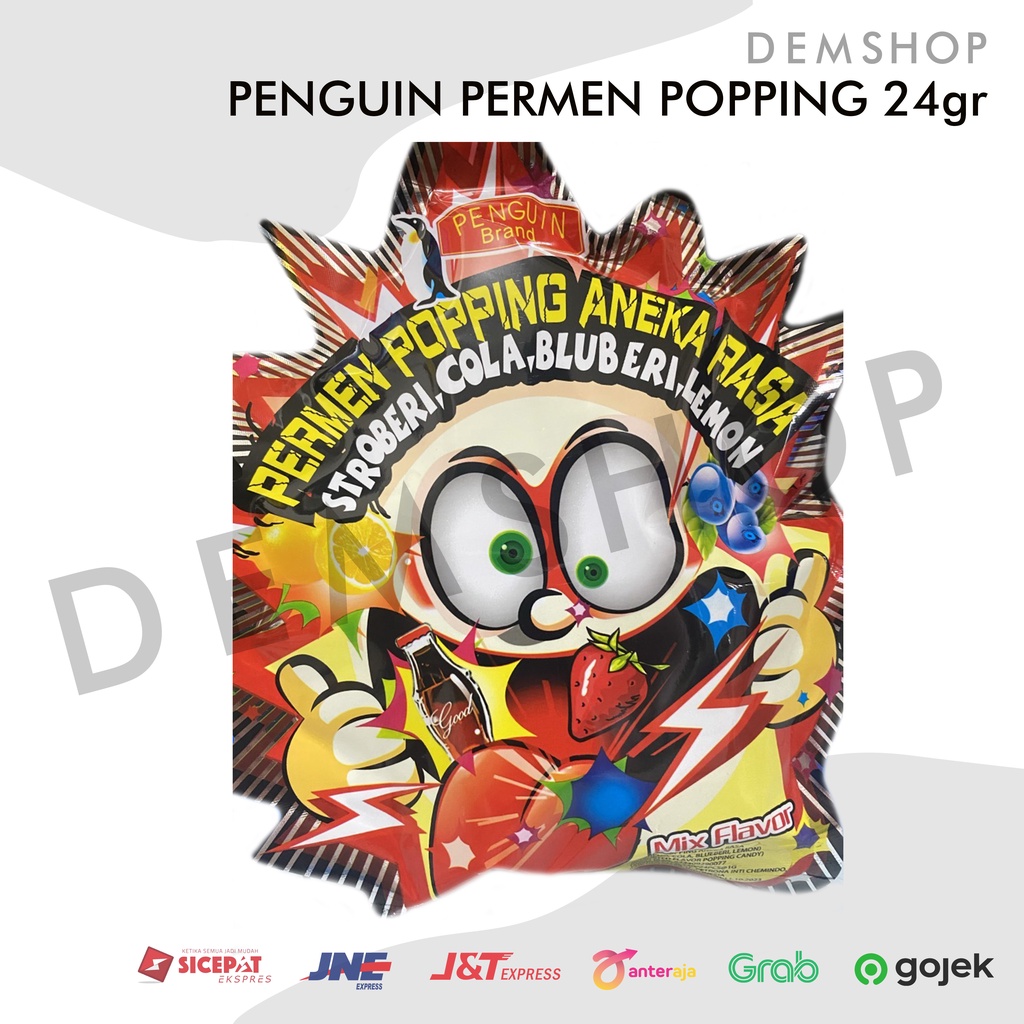 Jual PERMEN POPPING ANEKA RASA PENGUIN BRAND 24GR (MIX FLAVOR CANDY ...