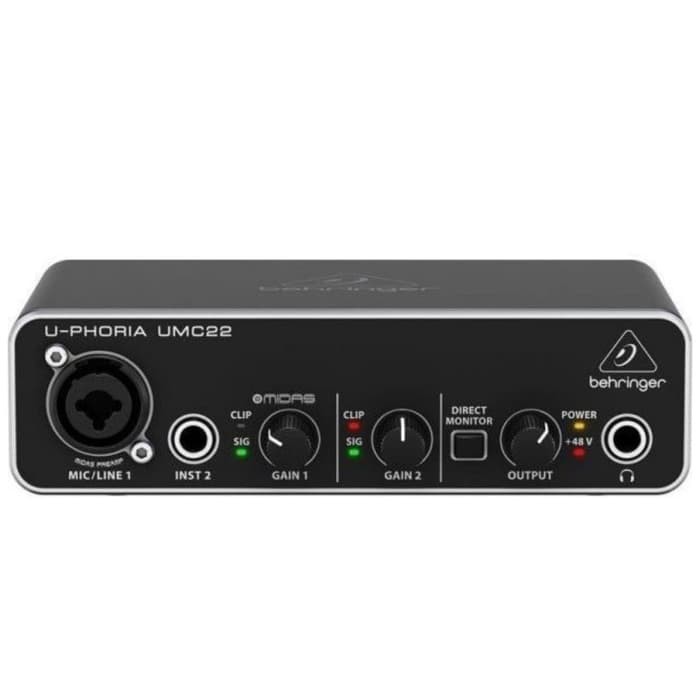 Jual Soundcard Behringer UMC22 ( UMC 22 ) USB Audio Interface | Shopee ...