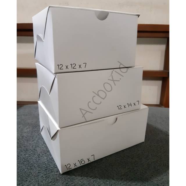 Jual Dus Snack / Snack Box / Dus kue Gs POLOS 12x12, 12x14, 12x16 ...