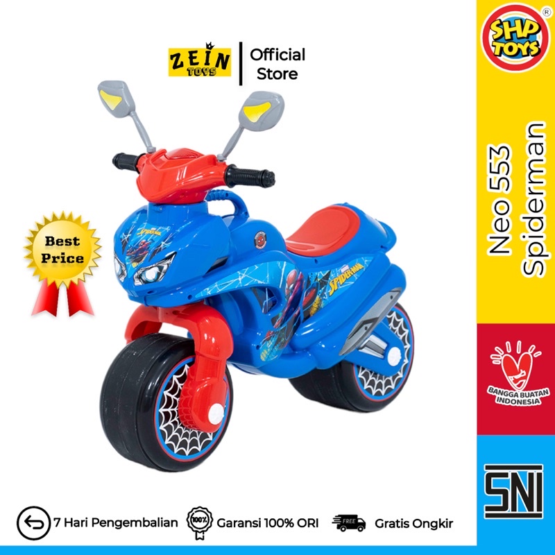 Jual ZEINTOYS Motor balap anak karakter spider man lisensi marvel ...