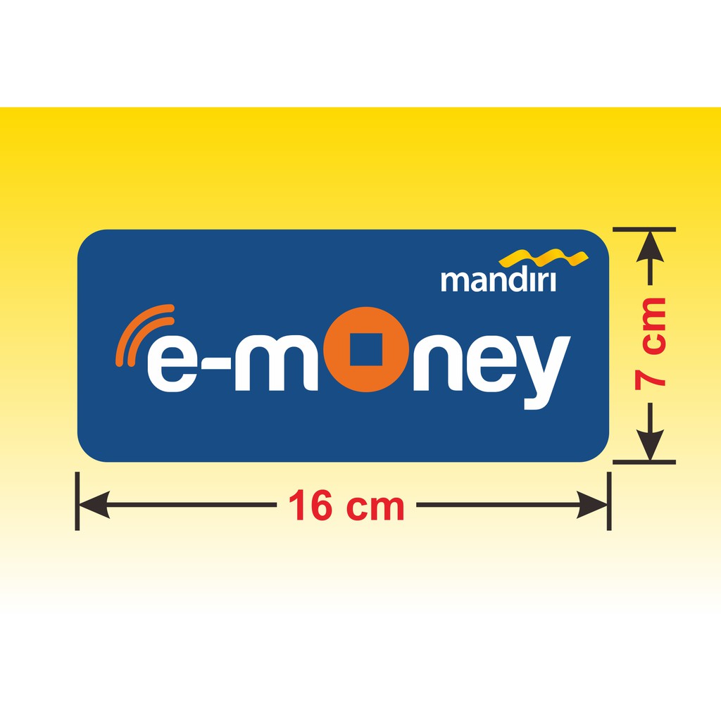Jual Stiker E-Money Mandiri sticker pembayaran digital non tunai ...