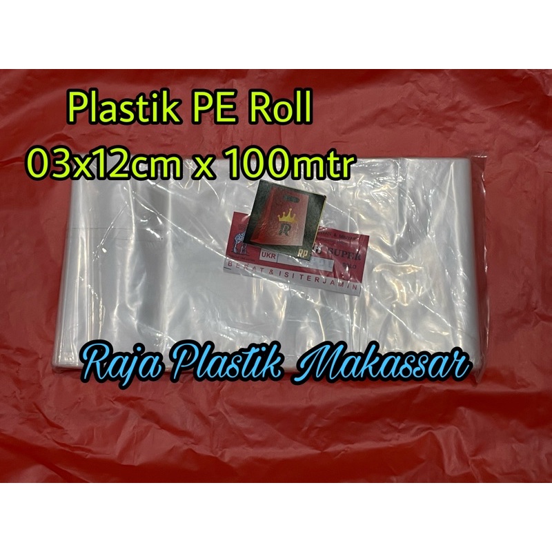 Jual Plastik PE 03x12cm X 100mtr / Plastik Es batu | Shopee Indonesia