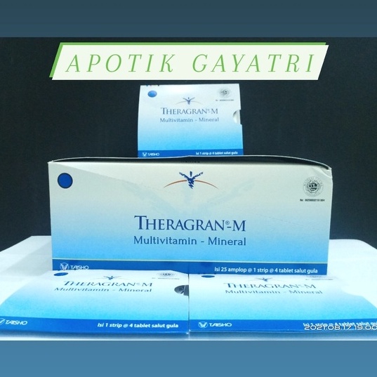 Jual Theragran-M Isi 4 Tablet Multivitamin Mineral Suplemen Kesehatan ...