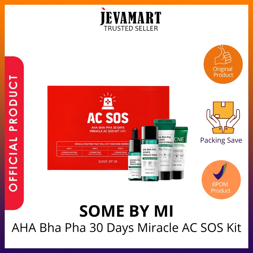 Jual SOME BY MI Aha Bha Pha 30 Days Miracle AC SOS Kit | Shopee Indonesia