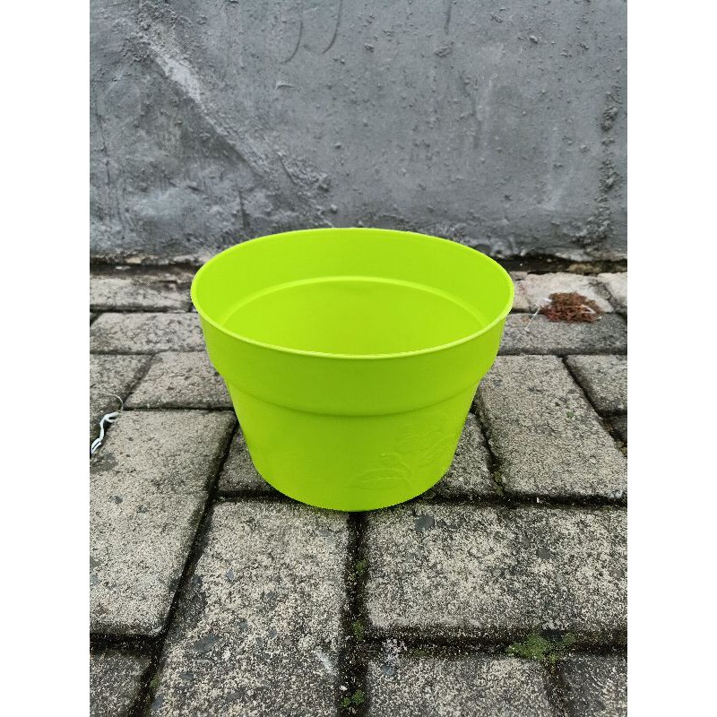 Jual Pot Bunga Bulat Tapolly No 2 HIJAUAPEL Diameter 21cm | Shopee ...