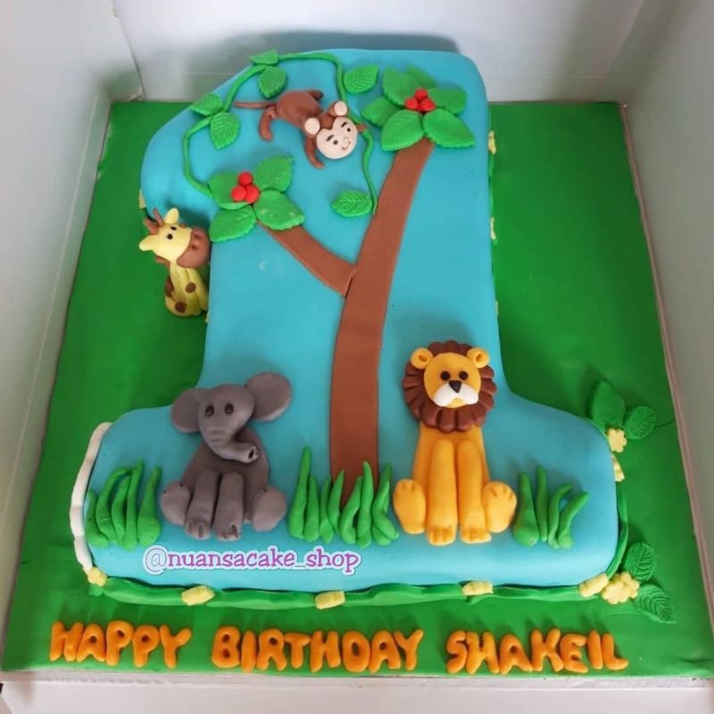 Jual KUE ULANG TAHUN ANGKA TEMA ANIMAL (KUE ULTAH ANAK) TEMA ZOO ...