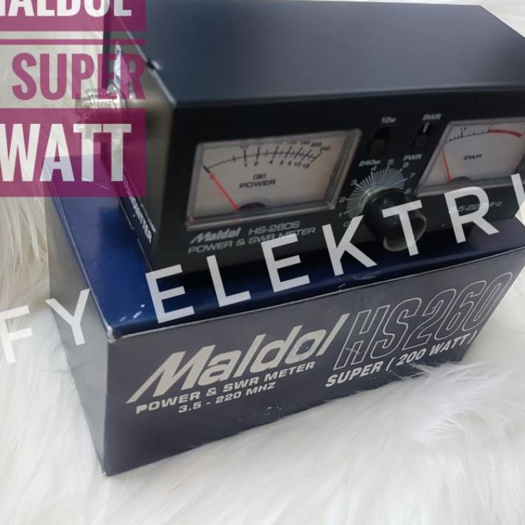 Jual trxM2y2X--POWER METER SWR HS260 200 WATT MALDOL SWR METER MALDOL ...