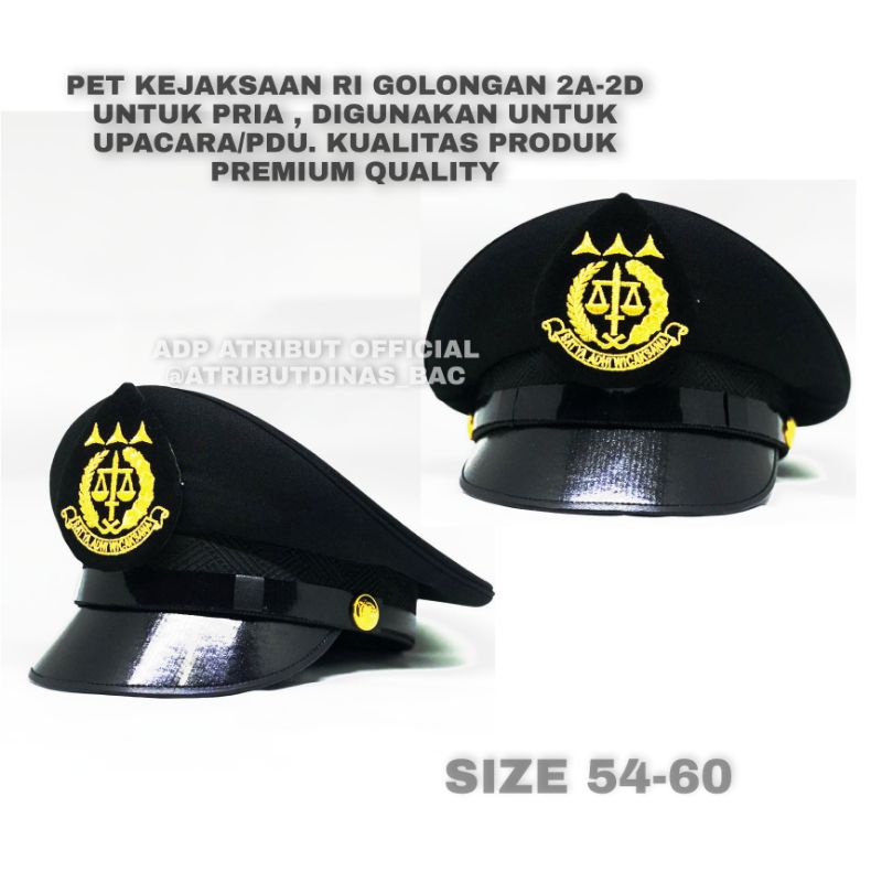 Jual TOPI PET PED KEJAKSAAN - JAKSA GOLONGAN 2A-2D PRIA KUALITAS ...
