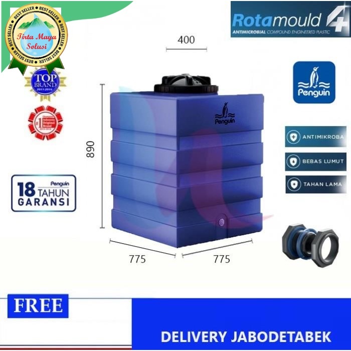 Jual Penguin 450 L Tangki Air Kotak TE 50 Tandon Toren Persegi | Shopee ...