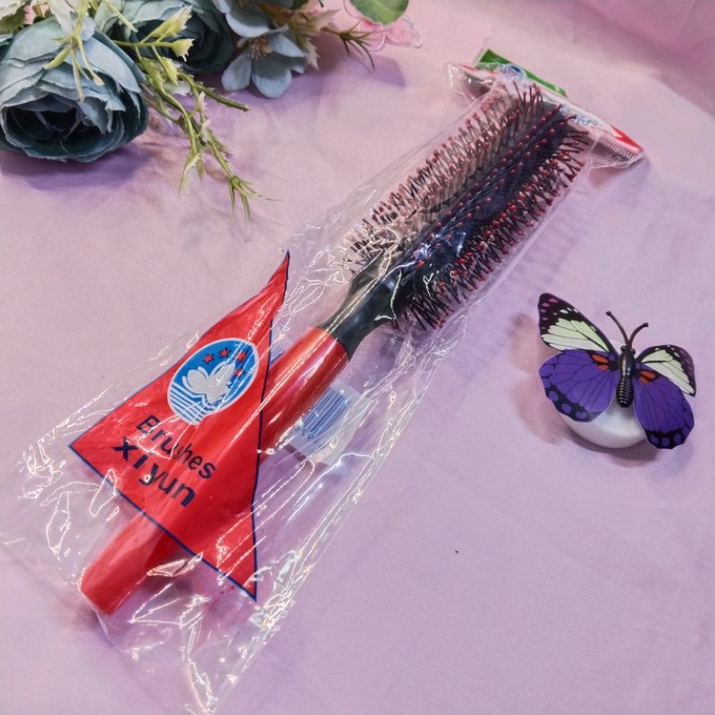 Jual Sisir Blow Sisir Bulat Sisir Salon Gagang Merah | Shopee Indonesia