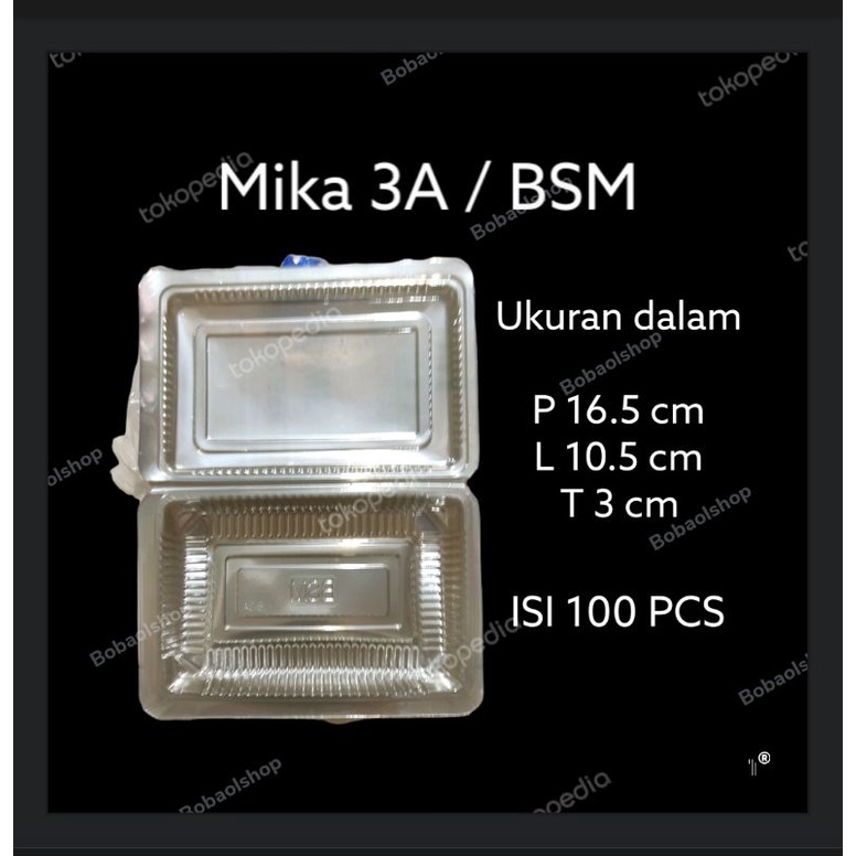 Jual Mika Bening 3A / Mika 3A tempat kue / mika nasi kuning ISI 100 PCS ...