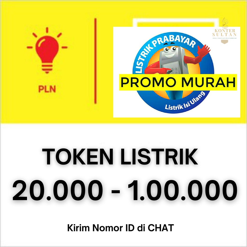 Jual TOKEN LISTRIK PROMO PLN 20 20k 50 50k 100 100k dan Pulsa Isi Ulang ...