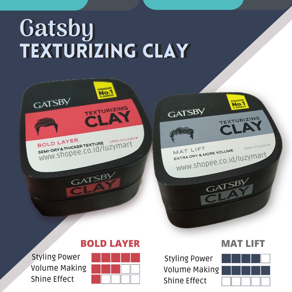 Jual Gatsby Texturizing Clay Mat Lift Bold Layer | Shopee Indonesia