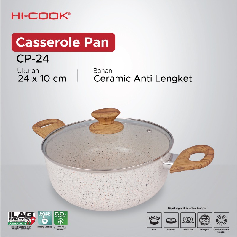 Jual Panci Casserole/Casserole Pan/Panci CP-24 Hi-Cook Non-Stick ...