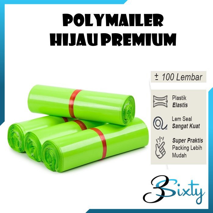 Jual PLASTIK POLYMAILER HIJAU GREEN PREMIUM TEBAL Kantong Amplop ...