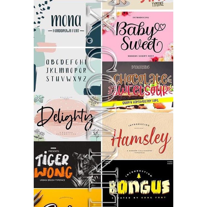 Jual Paket Font Premium Pack Komponen Desain Grafis Creative Market ...