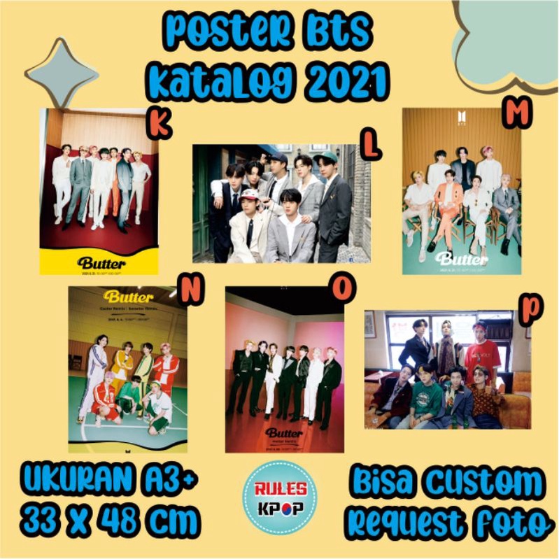 Jual (bisa COD) POSTER BTS 2021 POSTER BTS BUTTER POSTER BE DELUXE ...