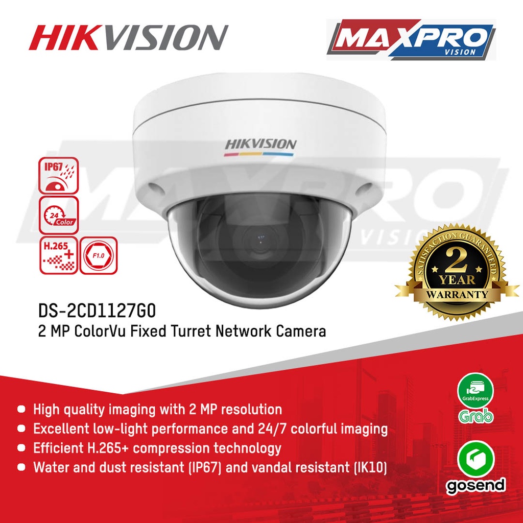 Jual DS-2CD1127G0 - HIKVISION IP CAMERA 2MP COLORVU | Shopee Indonesia