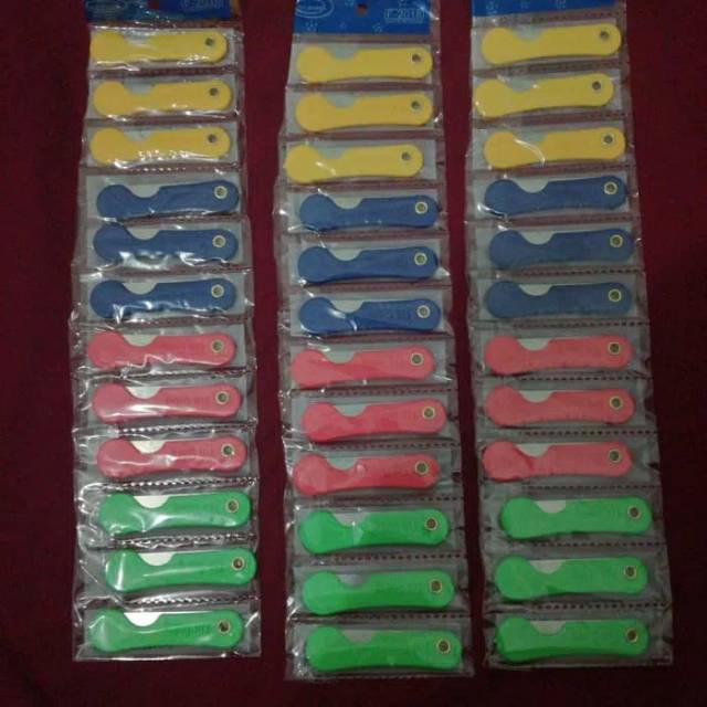 Jual Pemes Renteng Murah Warna-Warni Silet Gagang Plastik Silet Lipat ...