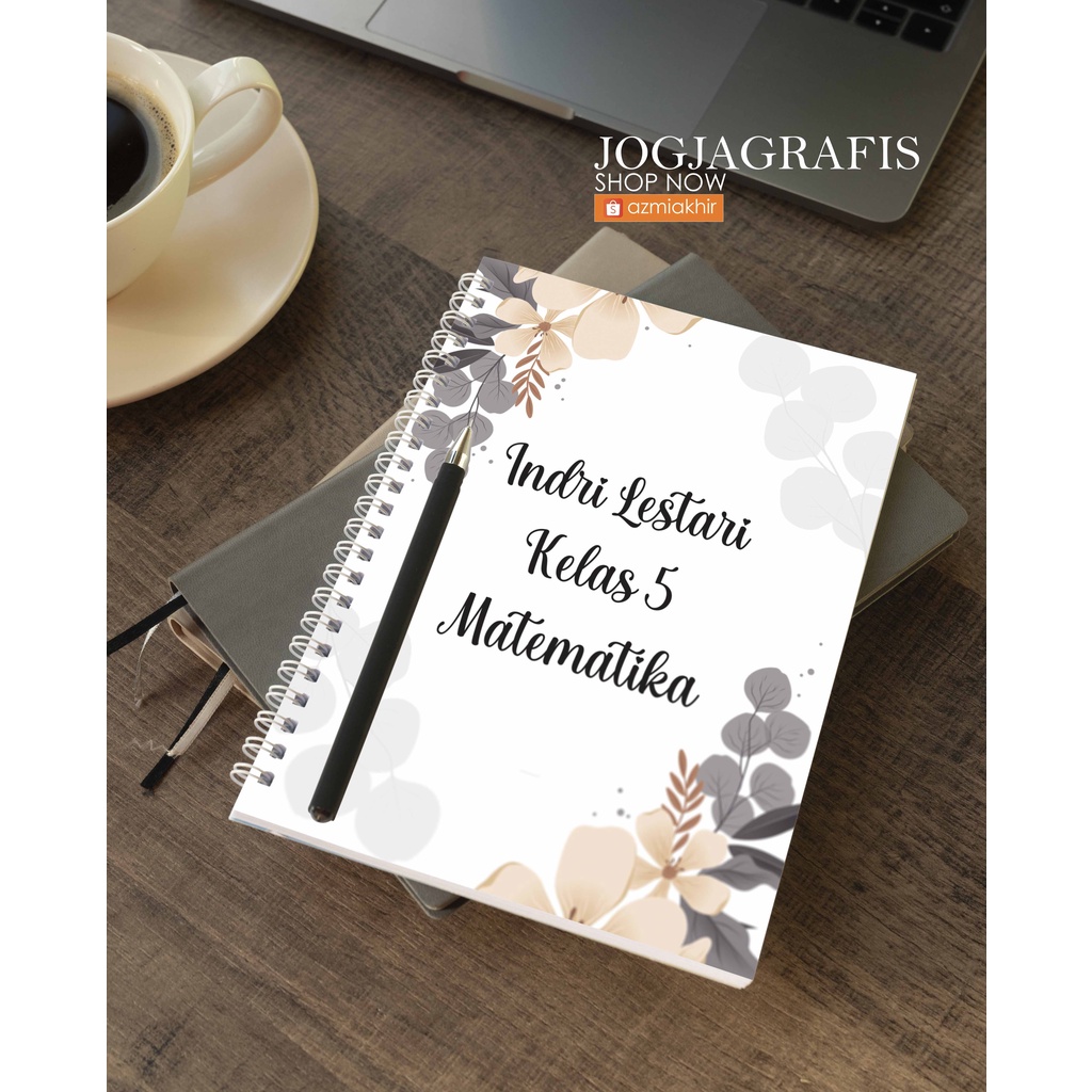 Jual Notebook Buku Tulis Sekolah Jurnal Seminar Spiral A5 Custom Desain ...