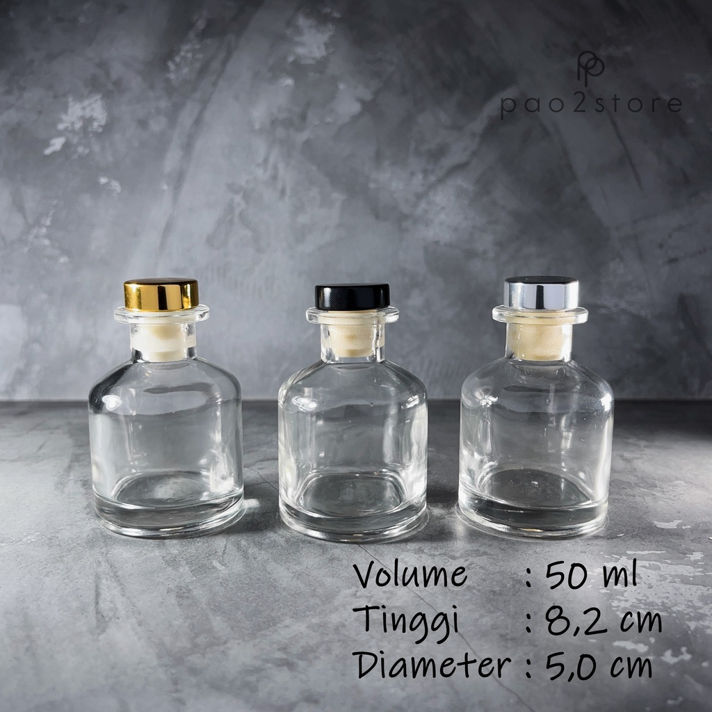 Jual Botol Reed Diffuser 50ml - Vas / Belly Pot - Kaca Tebal - Aromatherapy / Pengharum Ruangan ...