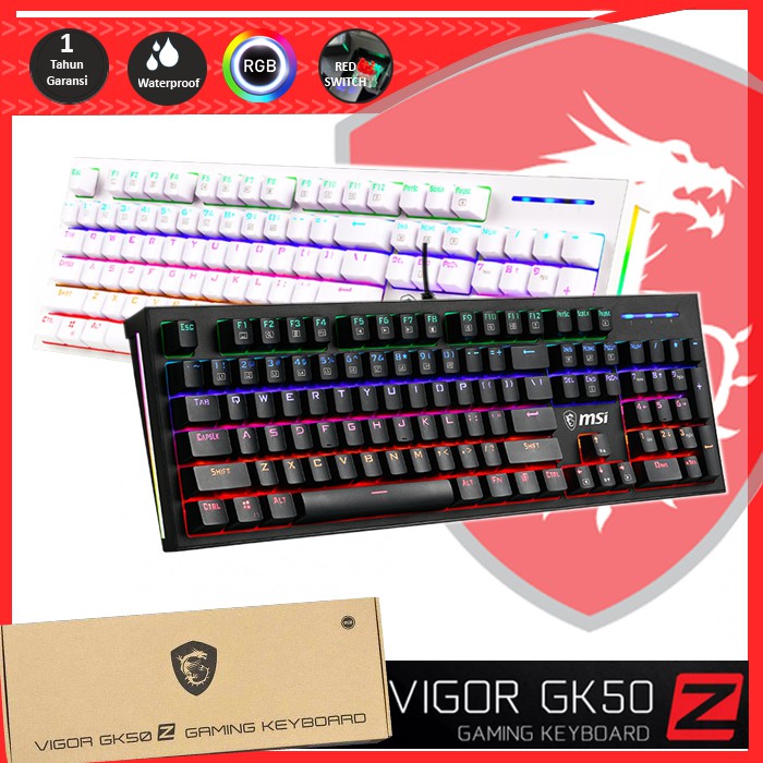 Jual MSi Vigor GK50 Z - Mechanical Keyboard 104 Keys - Black | Shopee Indonesia