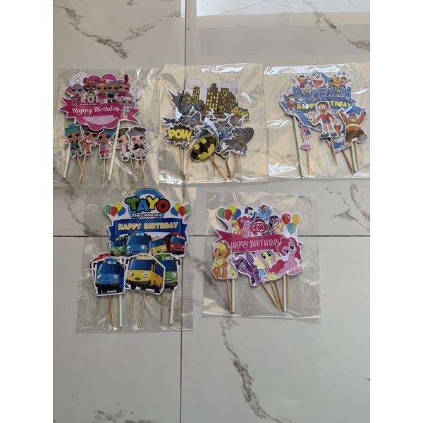 Jual topper cake karakter set | Shopee Indonesia