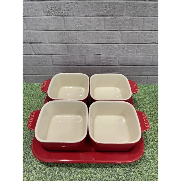 Jual staub-appetizer set with tray -19x19 cm | Shopee Indonesia