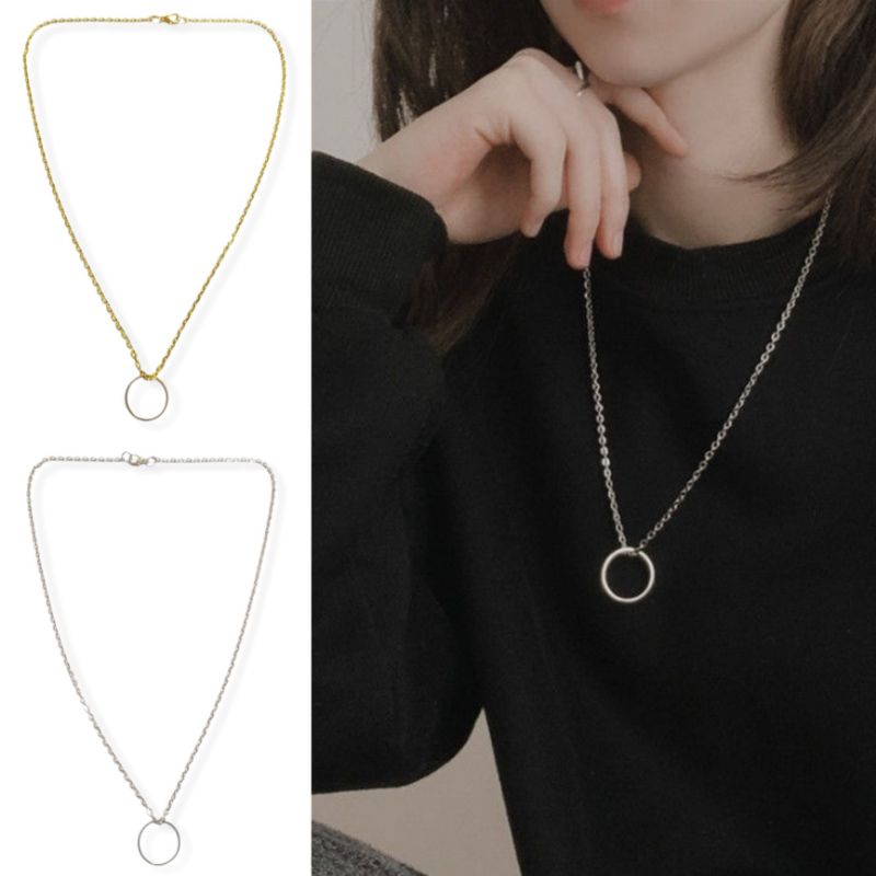 Jual Kalung Panjang Rantai Korea Liontin O Ring Korean Chain Necklace ...