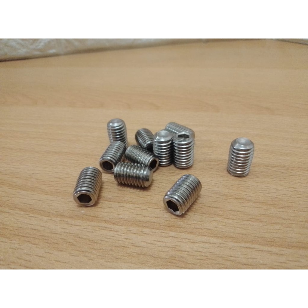 Jual 10 PCS BAUT BAUD L SET TANAM BORGH HEADLESS STAINLESS M3X8 MM | Shopee Indonesia