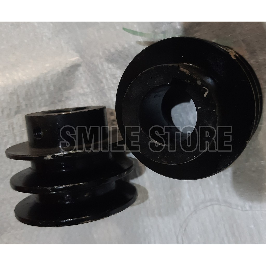 Jual Pully besi b2 x 3,5" inci as 28mm 32mm 42mm 38mm | Shopee Indonesia