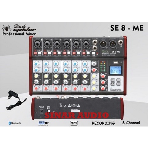 Jual MIXER AUDIO BLACK SPIDER SE 8-ME 8CHANNEL ORIGINAL SE 8 ME ...