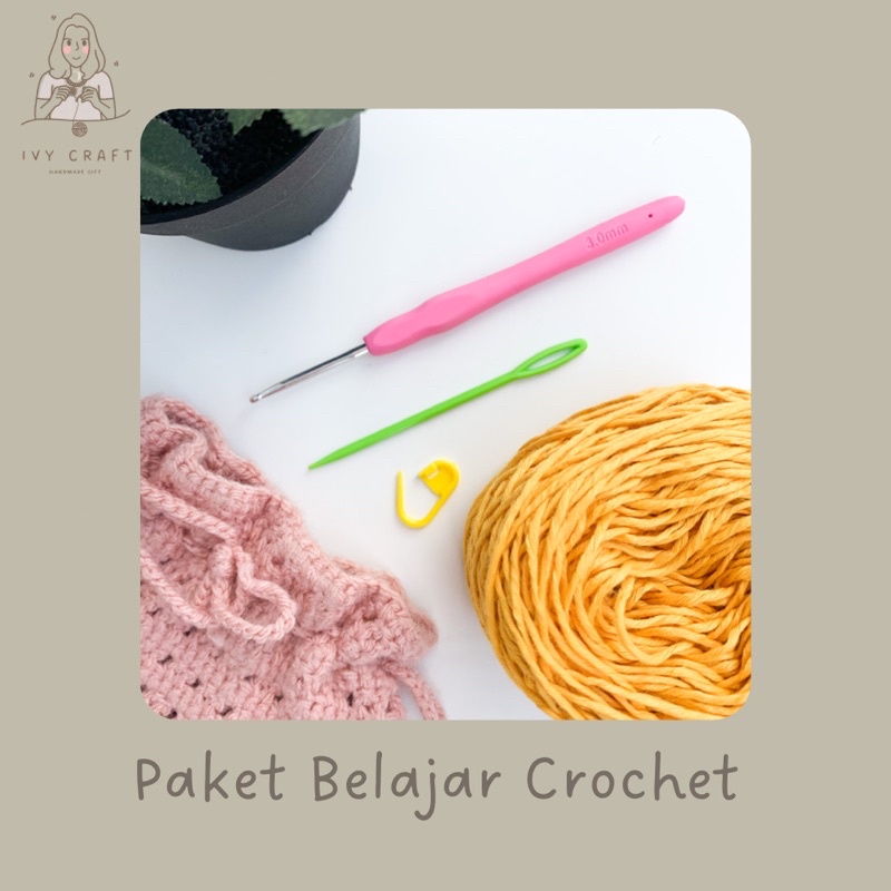 Jual Pouch Kit / Paket Belajar Rajut / Pouch Package / Paket Bikin ...