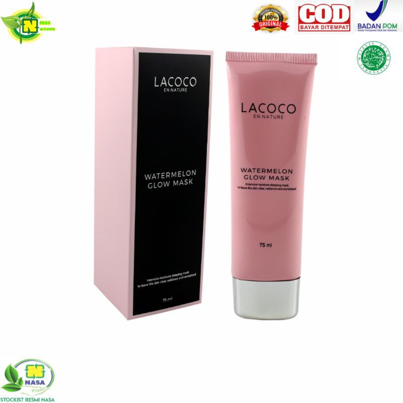 Jual Lacoco Water Melon Glow Mask Sleeping Mask Masker Wajah Bikin ...