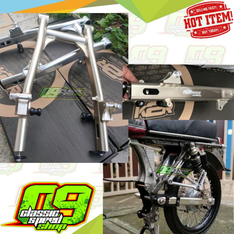 Jual Swing Arm Arem oval CB GL MP Megapro Primus hiu K2R Kawahara Sultan Part warna Gray abu ...