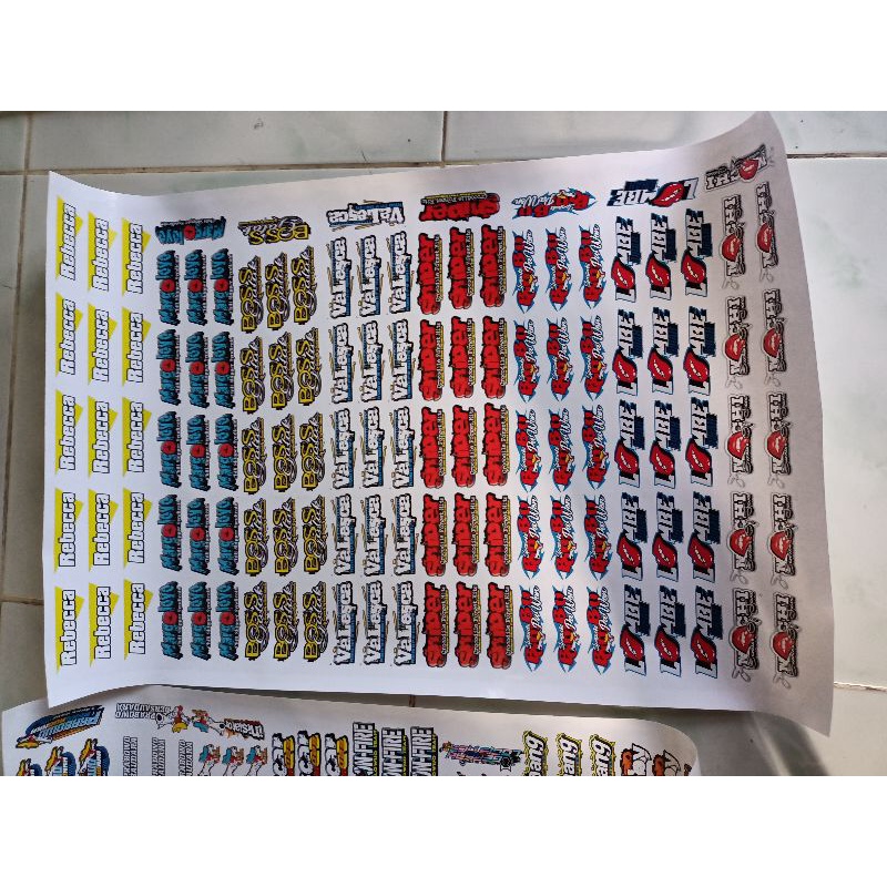 Jual Stiker Truk Oleng Lembaran isi 120 pcs | Shopee Indonesia