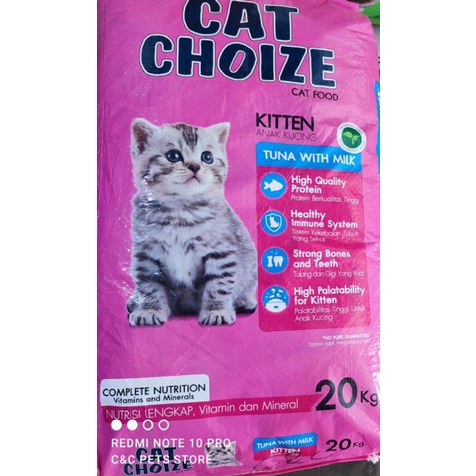 Jual Cat Choize Kitten Salmon & Tuna with Milk kemasan karung 20 kg ...