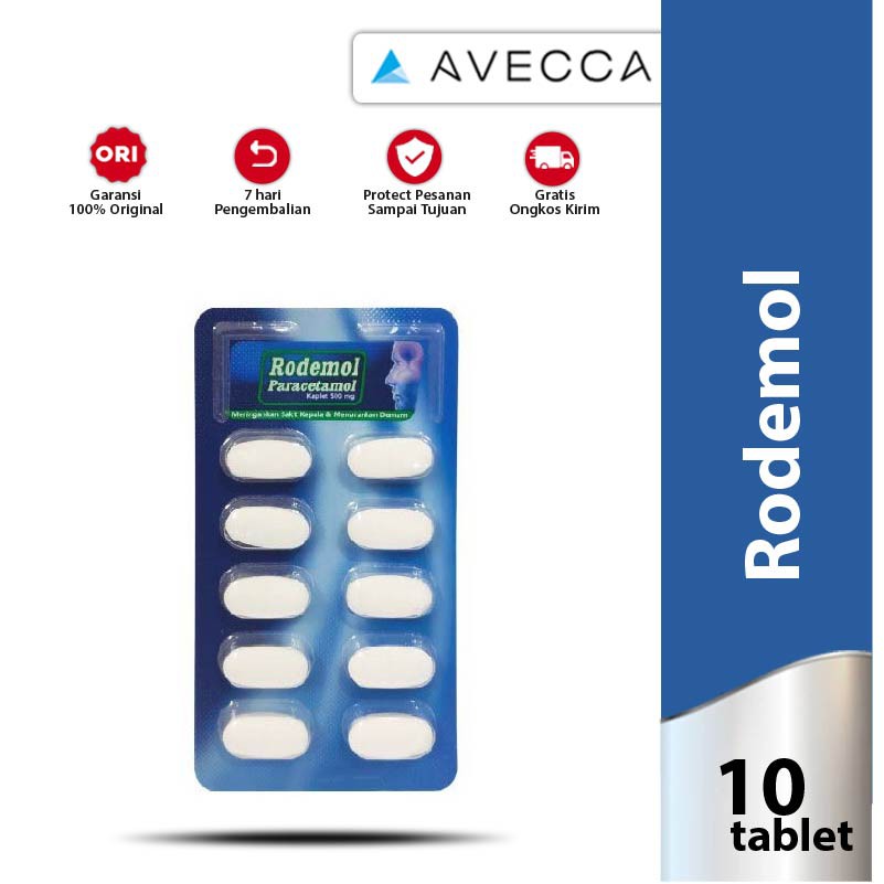 Jual Rodemol Paracetamol 500 mG 1 Blister 10 Tablet / Obat Sakit Kepala ...