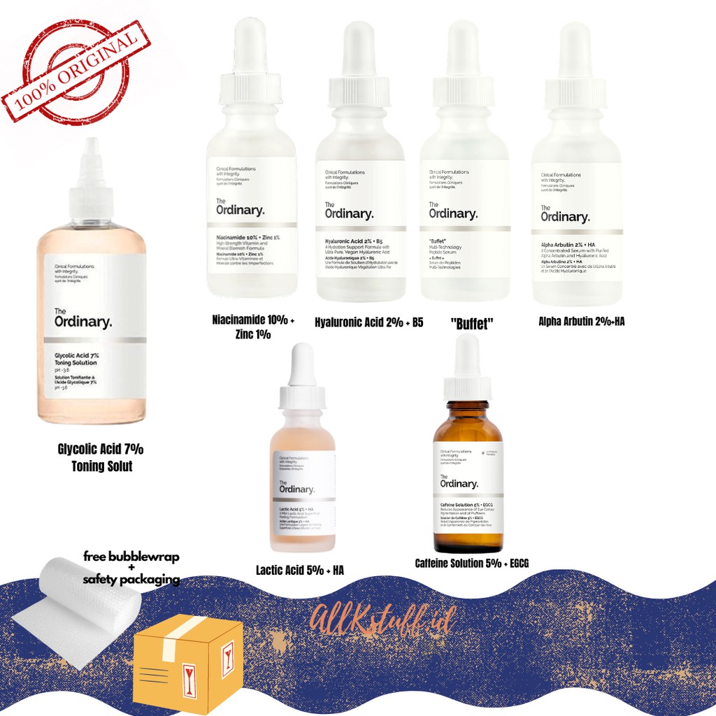 Jual The Ordinary Glycolic/Caffeine/Buffet/Hyaluronic Acid/Alpha ...