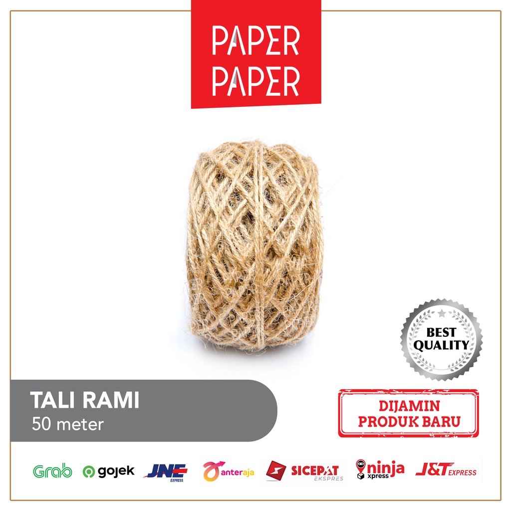 Jual Tali Rami / Tali Rustic / Tali Goni Vintage / Hemp Rop 1 Roll 50 ...