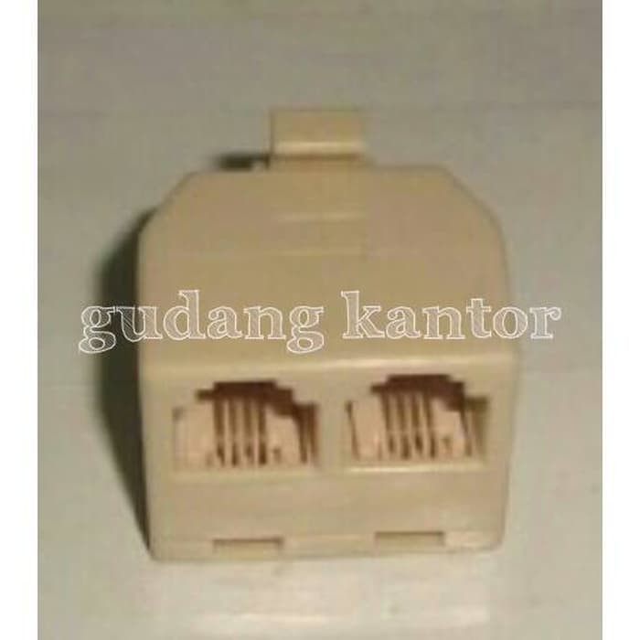 Jual Konektor Adapter Splitter RJ11 (Telepon ADSL) 1 Input Male To 2 ...