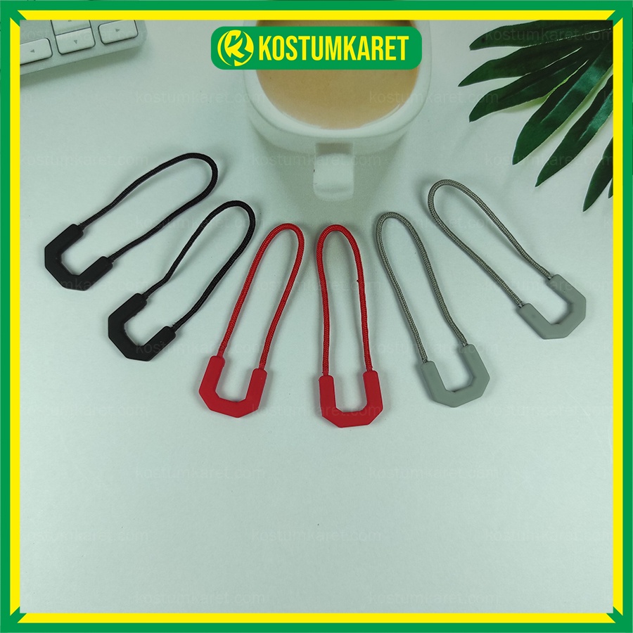 Jual Gantungan Resleting Karet ( Bukan Plastik ) 1 Sisi | Zipper Puller ...