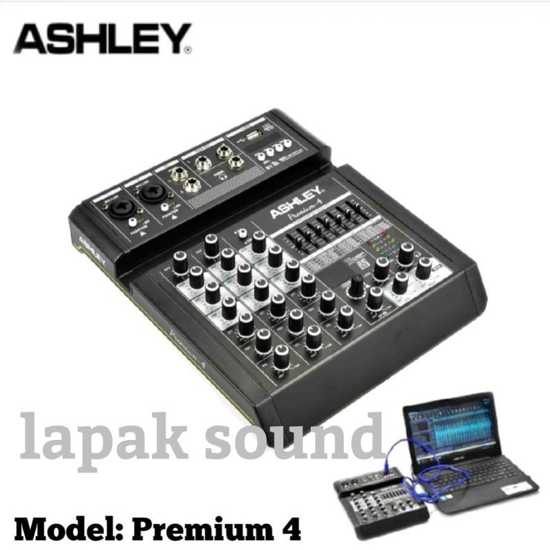 Jual Mixer Ashley Premium 4 Original 4 Channel Bluetooth - USB With Soundcard | Shopee Indonesia
