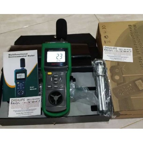 Jual MASTECH MS6300 Environment Tester Sound Level Air Flow Lux Meter ...