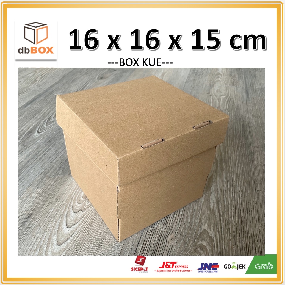 Jual BOX KUE 16x16x15 cm kardus die cut, untuk kue hampers gift box MIK ...